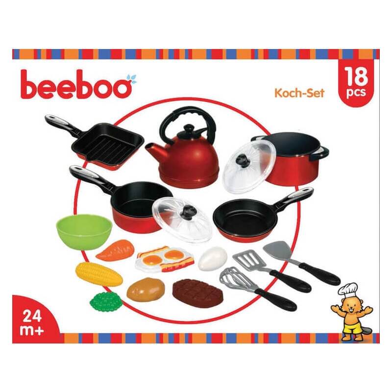 Σετ Παιδικών Κουζινικών 18 τμχ - Beeboo (45006972) - Παιχνίδια Ρόλων